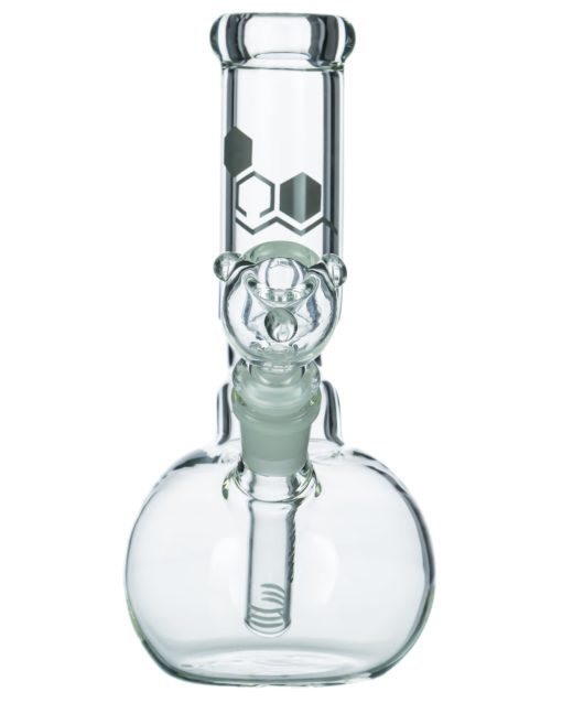 Clear Glass Bubble Beaker with Angled Neck | Dab Dude