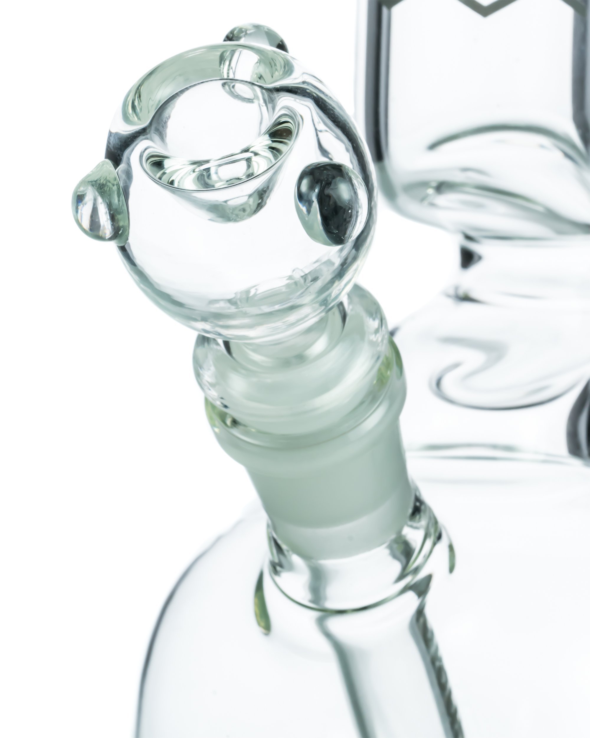 Clear Glass Bubble Beaker with Angled Neck | Dab Dude