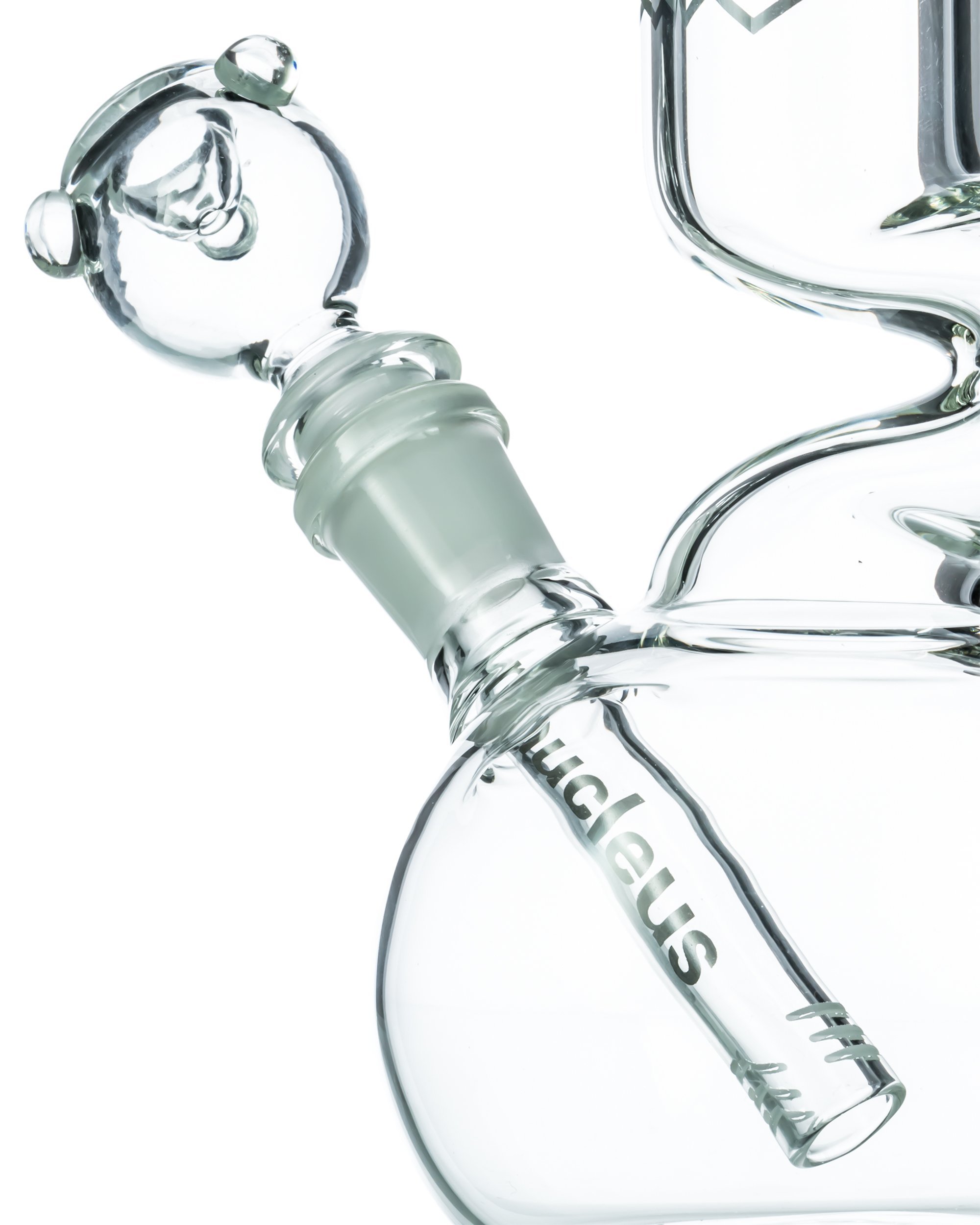 Clear Glass Bubble Beaker with Angled Neck | Dab Dude