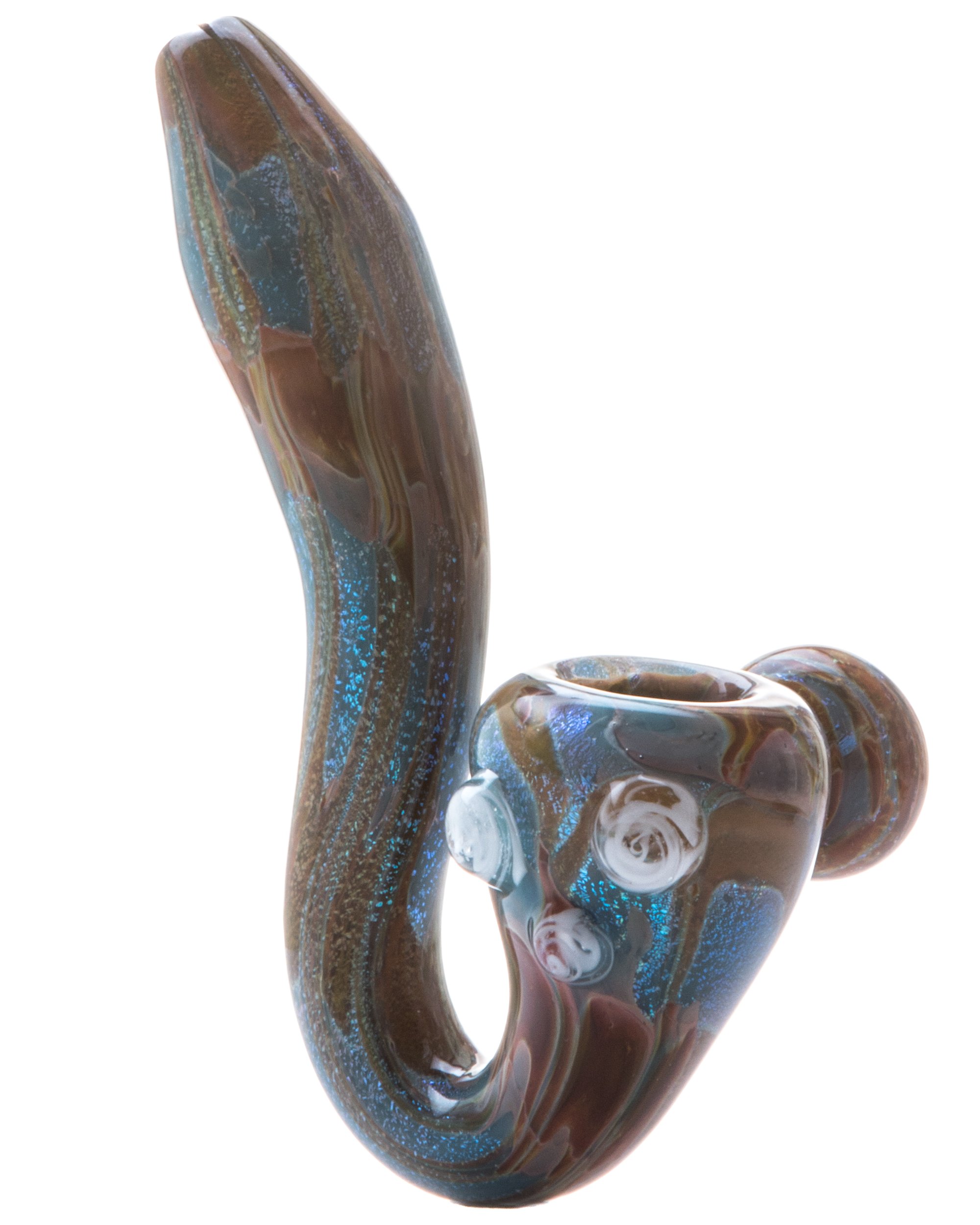 Multi-Colored Dichro Sherlock Pipe | Dab Dude