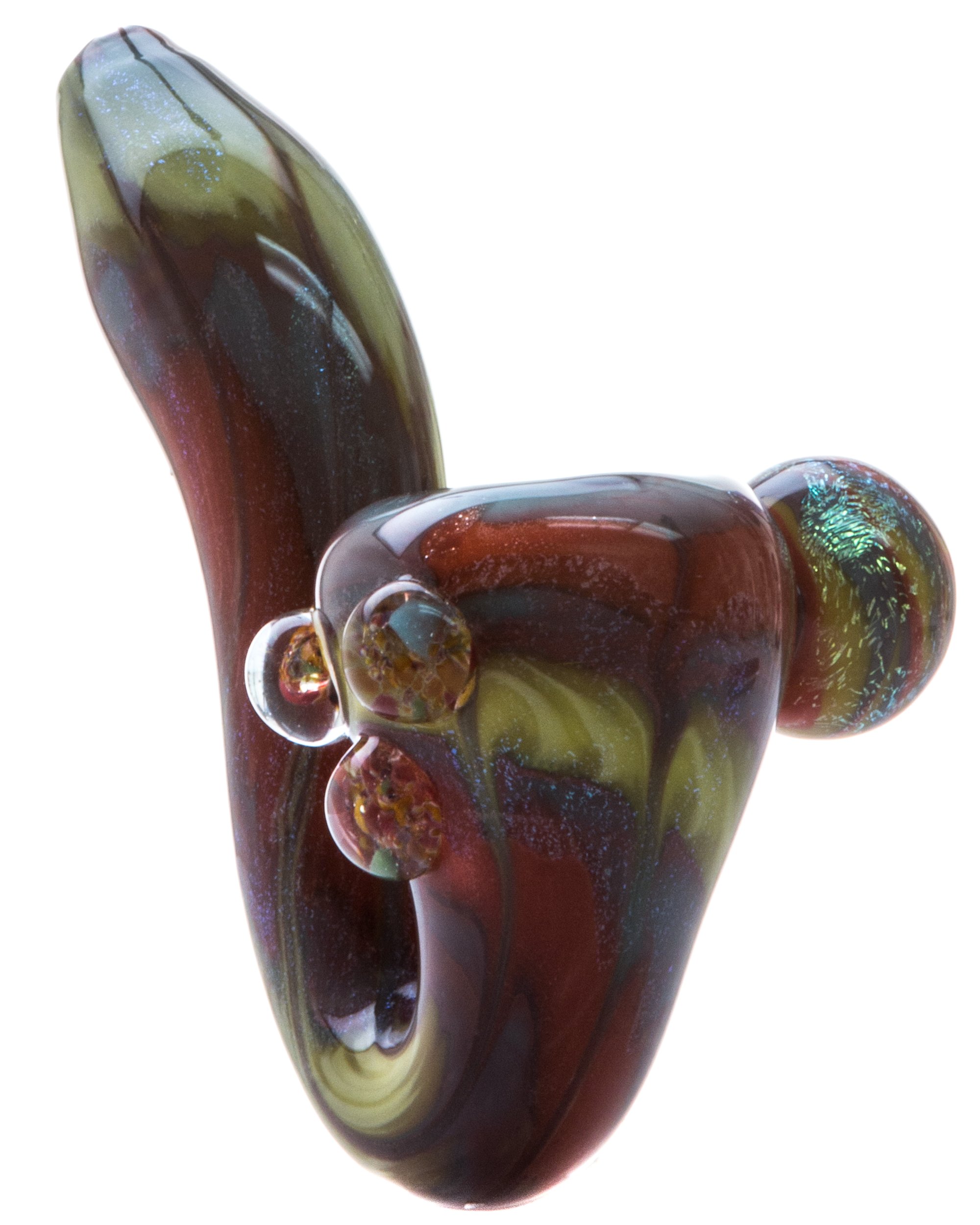 Multi-Colored Dichro Sherlock Pipe | Dab Dude